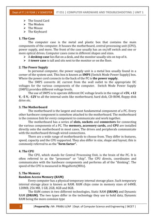 PC Hardware Overview | PDF