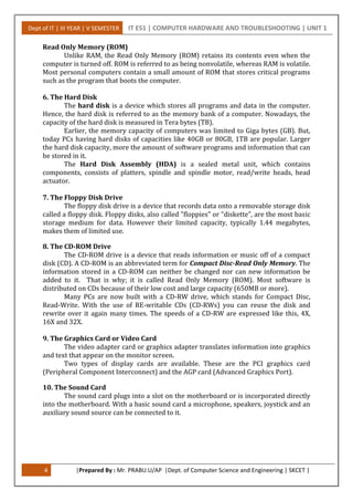 PC Hardware Overview | PDF