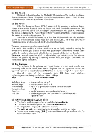 PC Hardware Overview | PDF