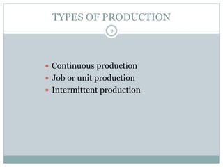 UNIT 1 - INTRODUCTION TO PRODUCTION PLANNING AND CONTROL | PPTX