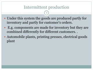UNIT 1 - INTRODUCTION TO PRODUCTION PLANNING AND CONTROL | PPTX