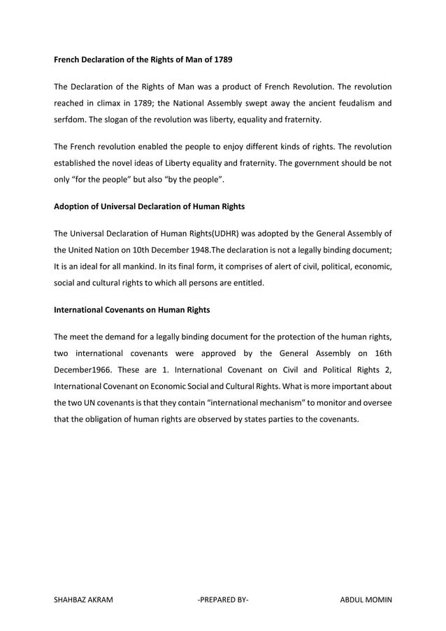 Human rights: Concepts, Origin, sources and ideological foundation pdf ...