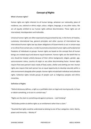 Human rights: Concepts, Origin, sources and ideological foundation pdf ...