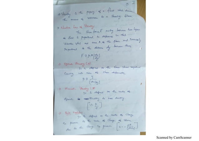 UNIT I FLUID PROPERTIES AND FLOW CHARACTERISTICS | PPT