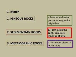 Unit1. rocks and landscapes (1) (1) | PPT