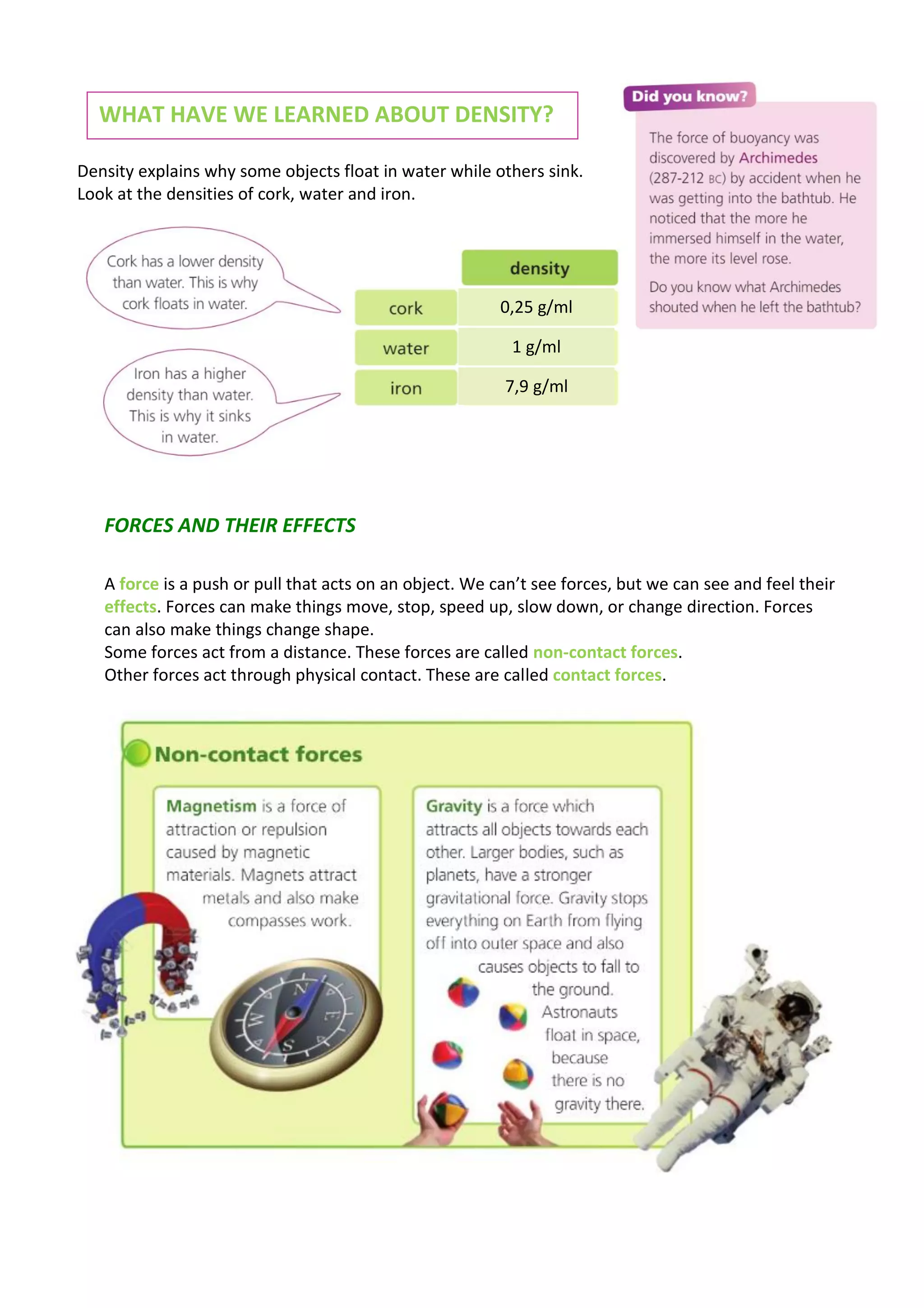 Unit 1. Matter and forces | PDF