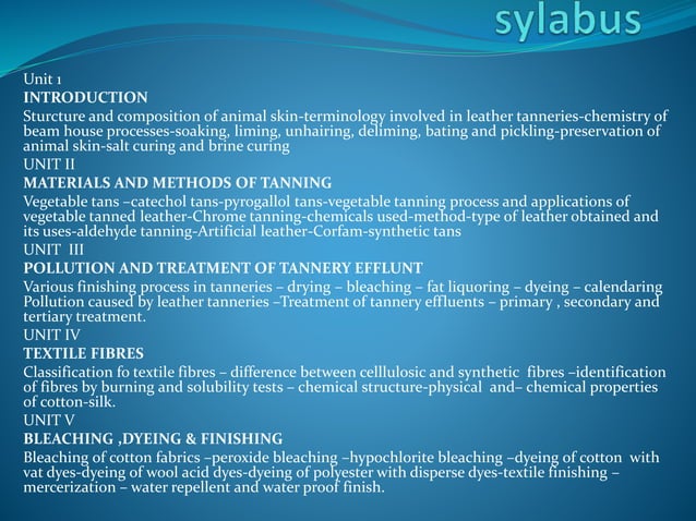 Unit 1- Introduction of Tanning | PPTX