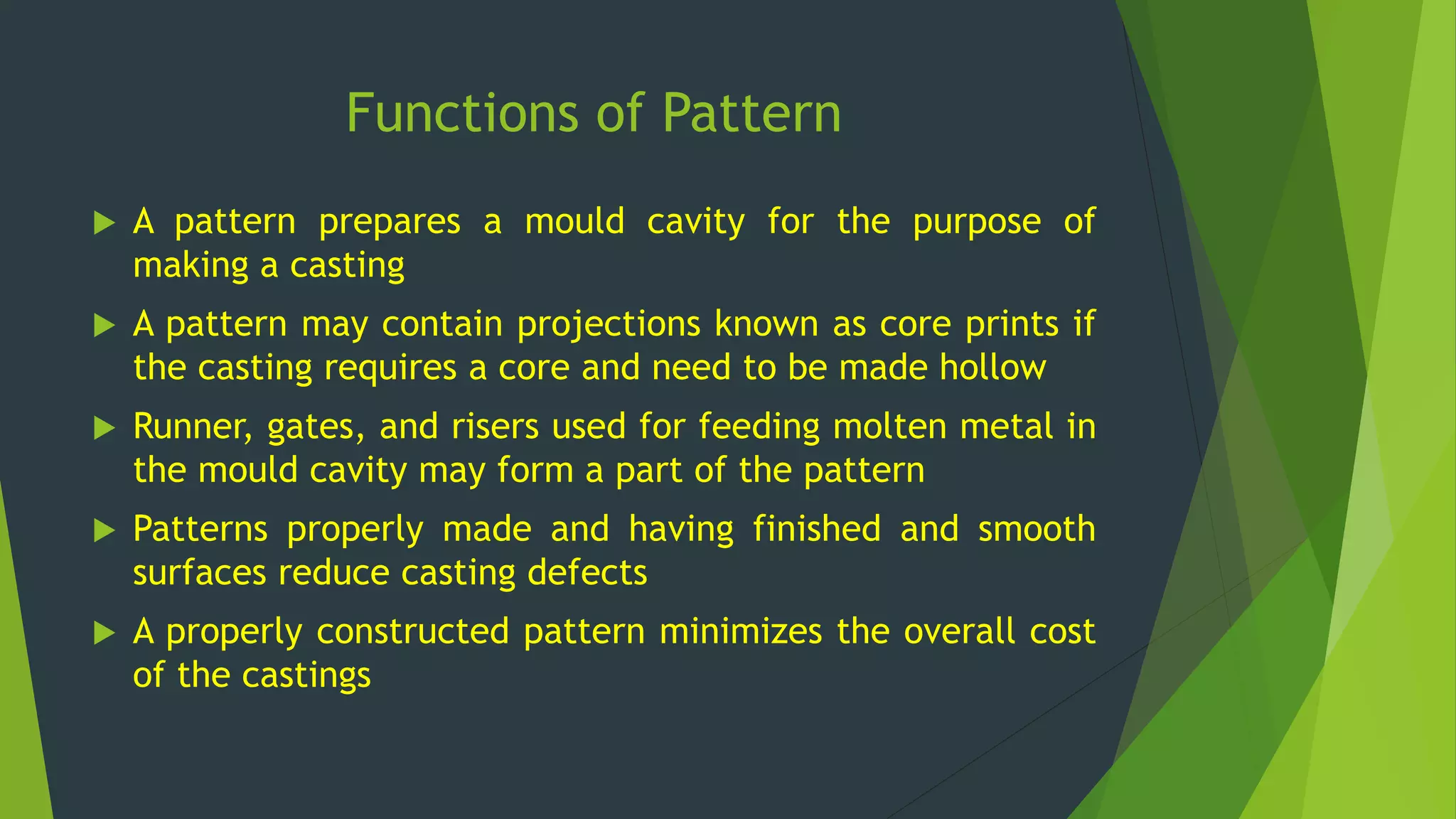 Metal Casting - Manufacturing Technology 1 | PPTX