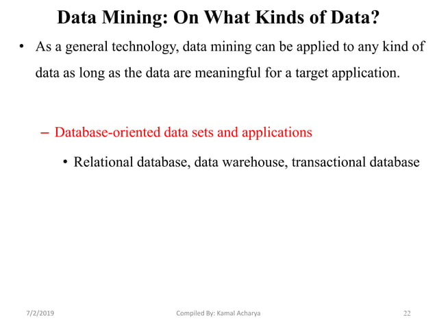 Introduction to Data Mining and Data Warehousing | PPTX | Databases | Computer Software and ...