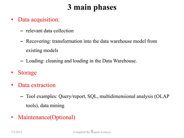 Introduction to Data Mining and Data Warehousing | PPTX | Databases | Computer Software and ...