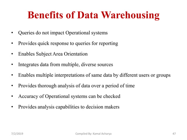 Introduction to Data Mining and Data Warehousing | PPTX | Databases | Computer Software and ...