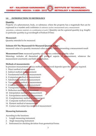 Unit 1 CONCEPT OF MEASUREMENT | PDF