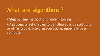 Fundamental of Algorithms | PPT