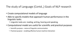 Natural Language Processing - Unit 1 | PPTX