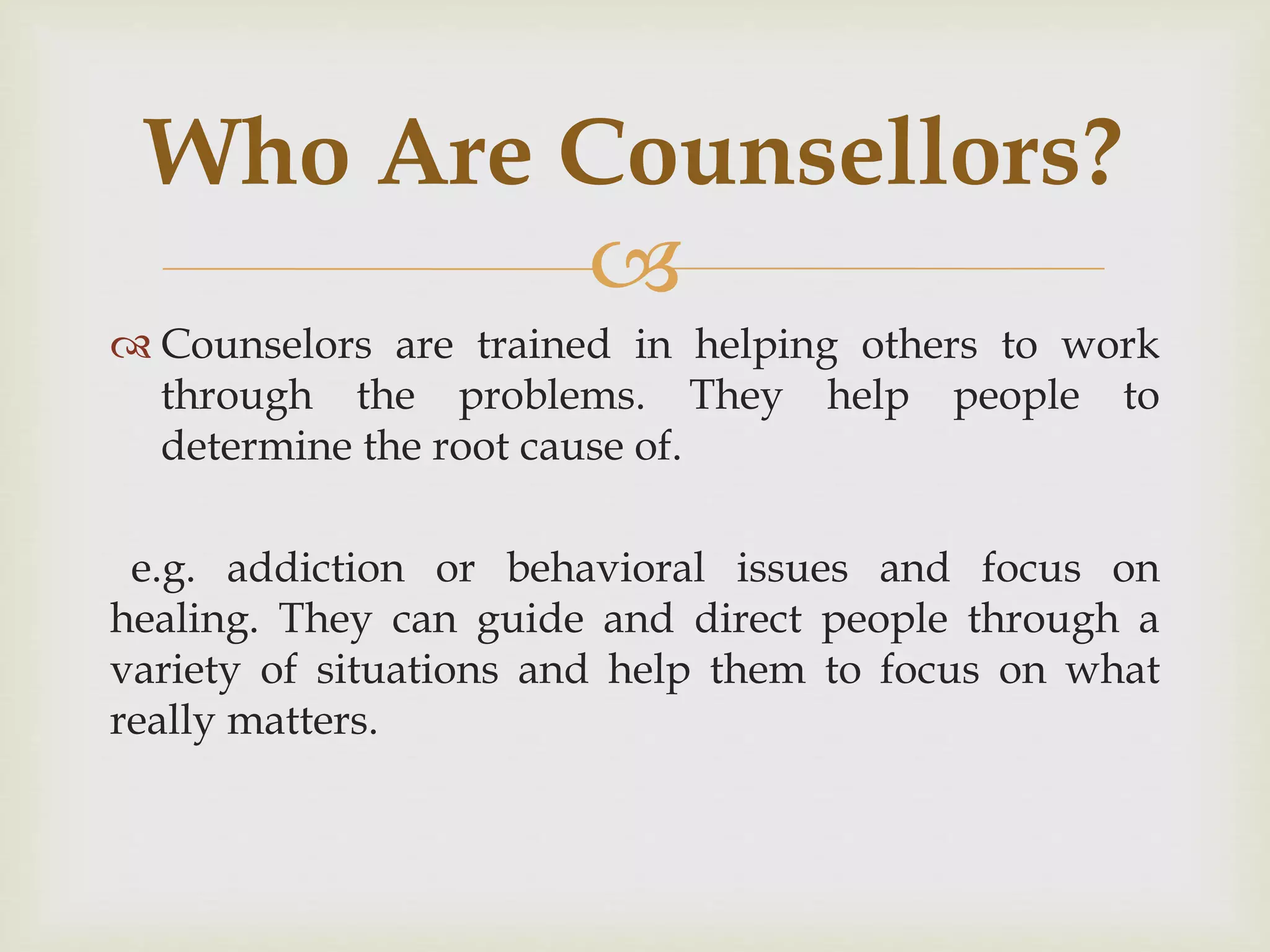 BASICS OF COUNSELLING | PPTX