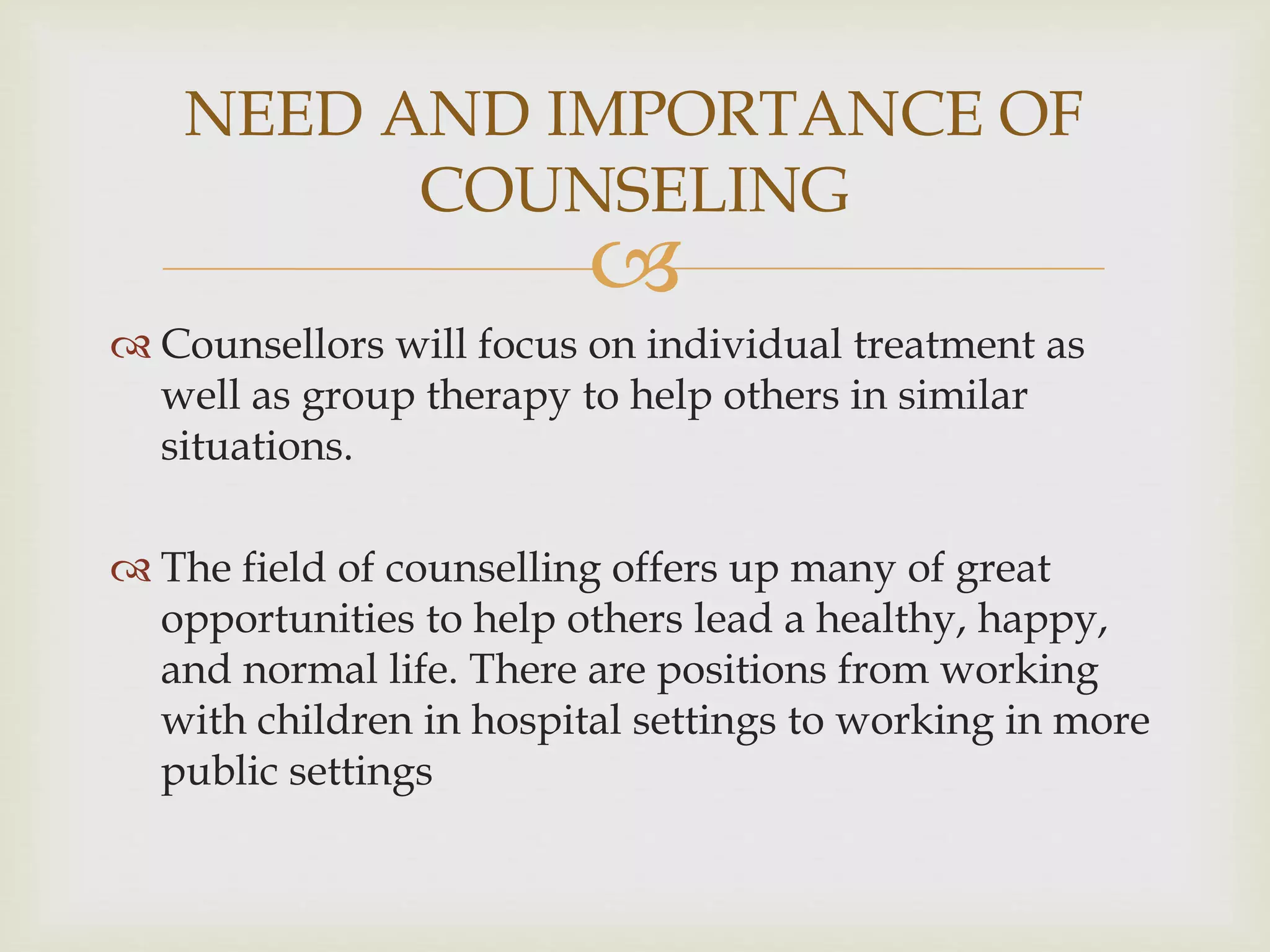 BASICS OF COUNSELLING | PPTX