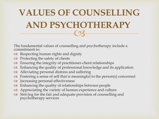 BASICS OF COUNSELLING | PPTX