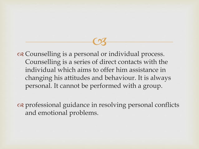 BASICS OF COUNSELLING | PPTX | Mental Health | Diseases and Conditions