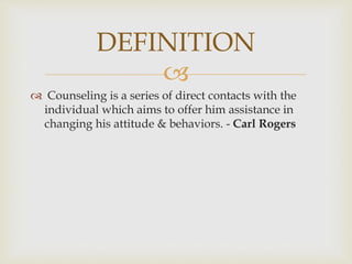 BASICS OF COUNSELLING | PPTX