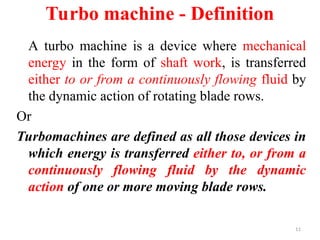 Introduction of Turbo Machines Hydraulic Turbines Introduction to Hydro ...