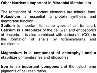Microbial nutrient requirements (part 2) | PPT