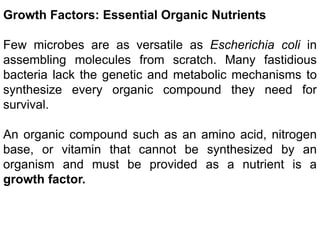 Microbial nutrient requirements (part 2) | PPT