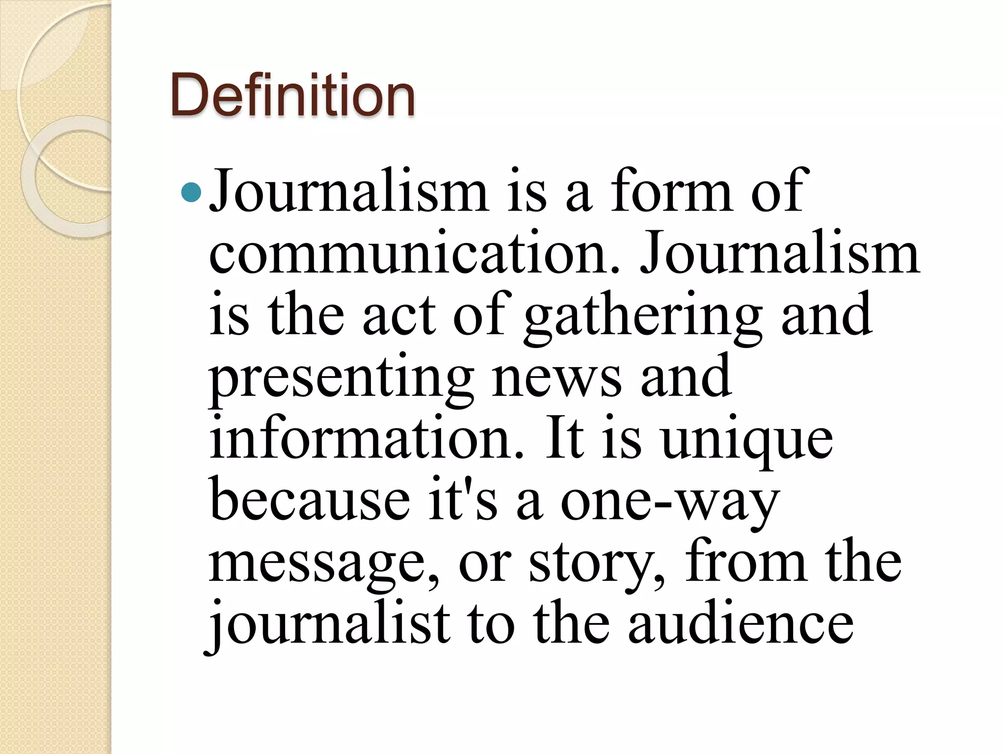 Journalism and Mass Communication | PPTX