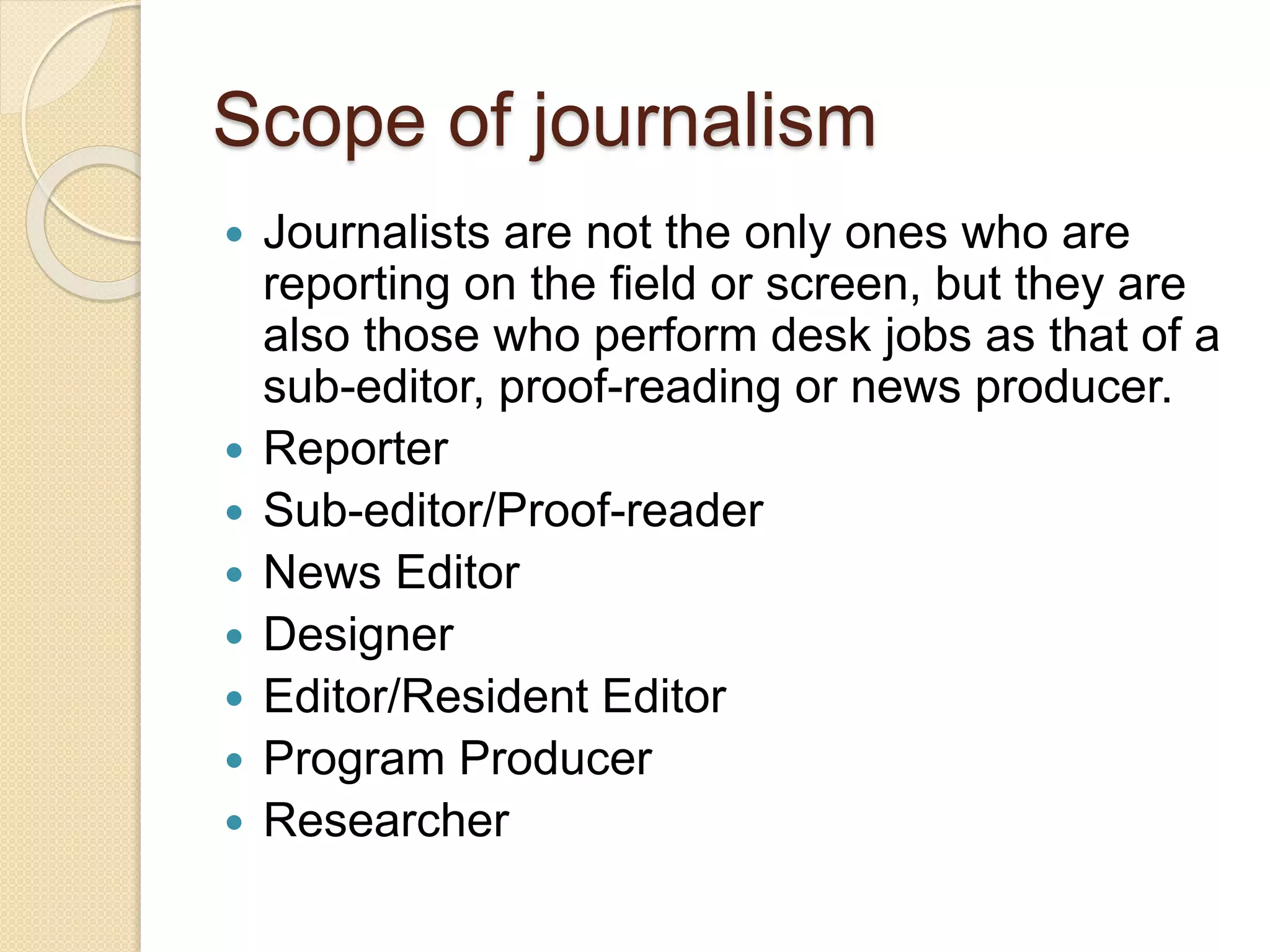 Journalism and Mass Communication | PPTX