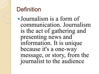 Journalism and Mass Communication | PPTX