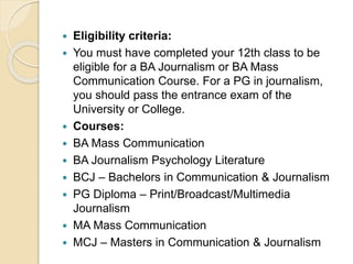 Journalism and Mass Communication | PPTX