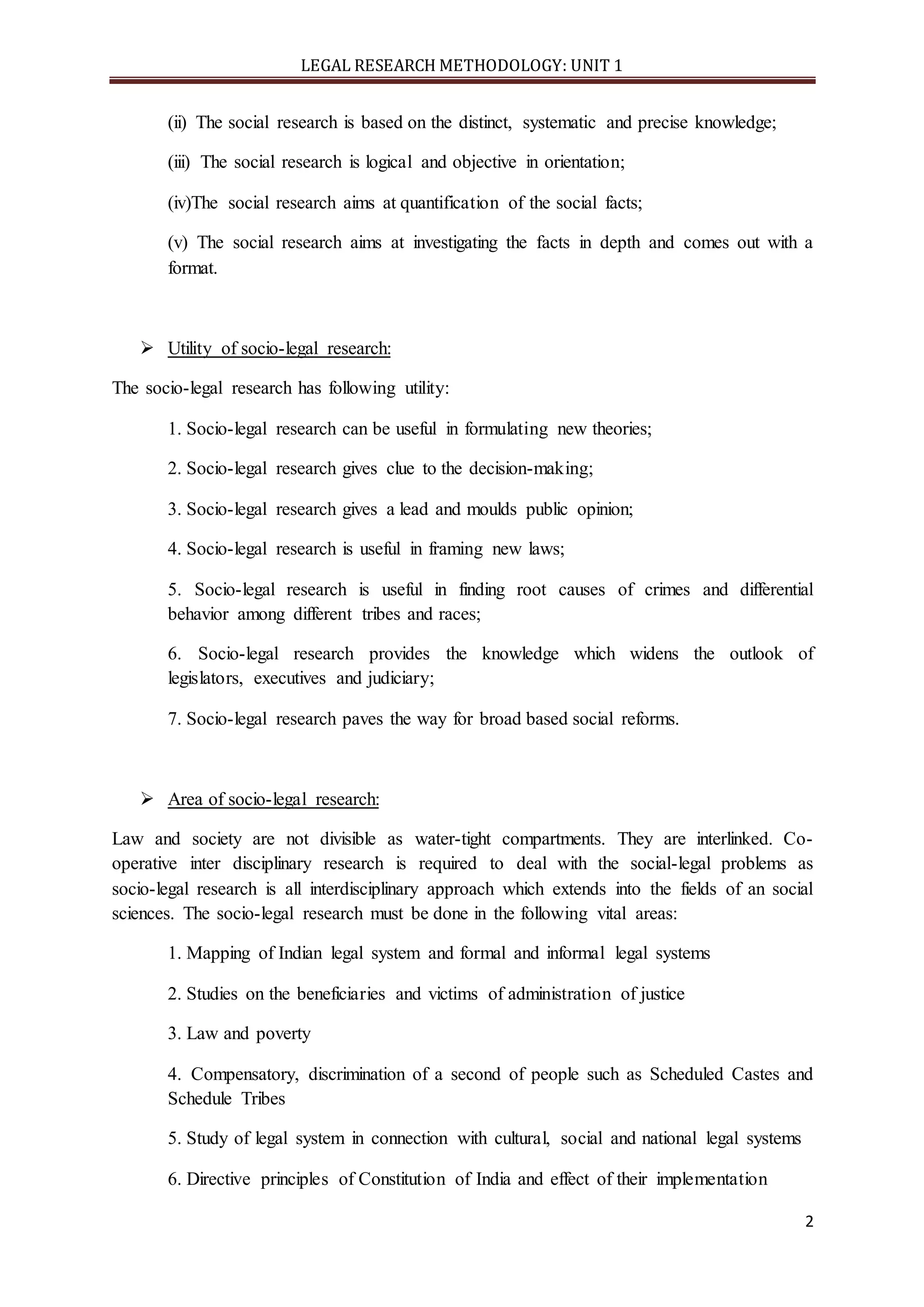 Introduction to Legal Research Methodology | DOCX