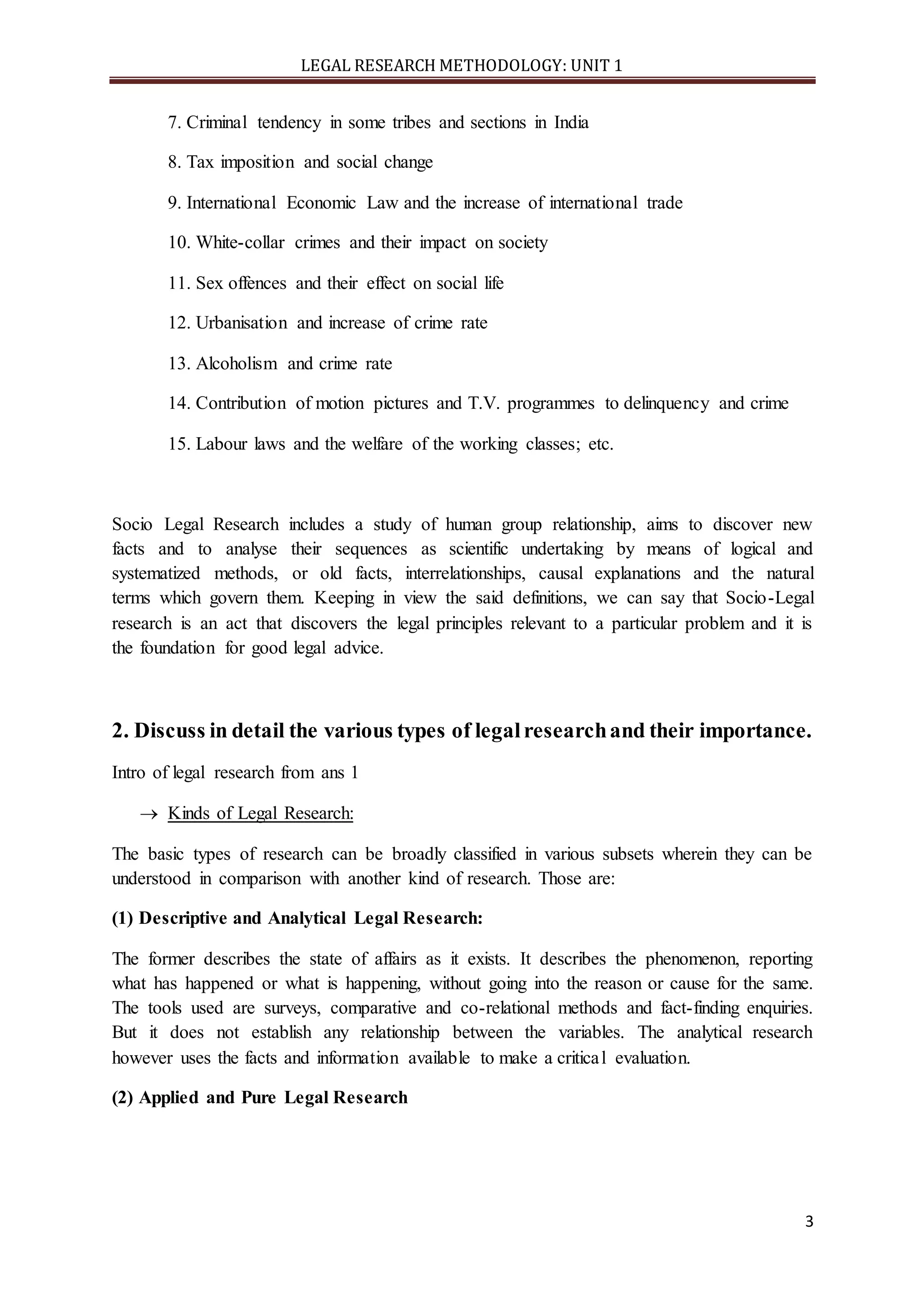 Introduction to Legal Research Methodology | DOCX