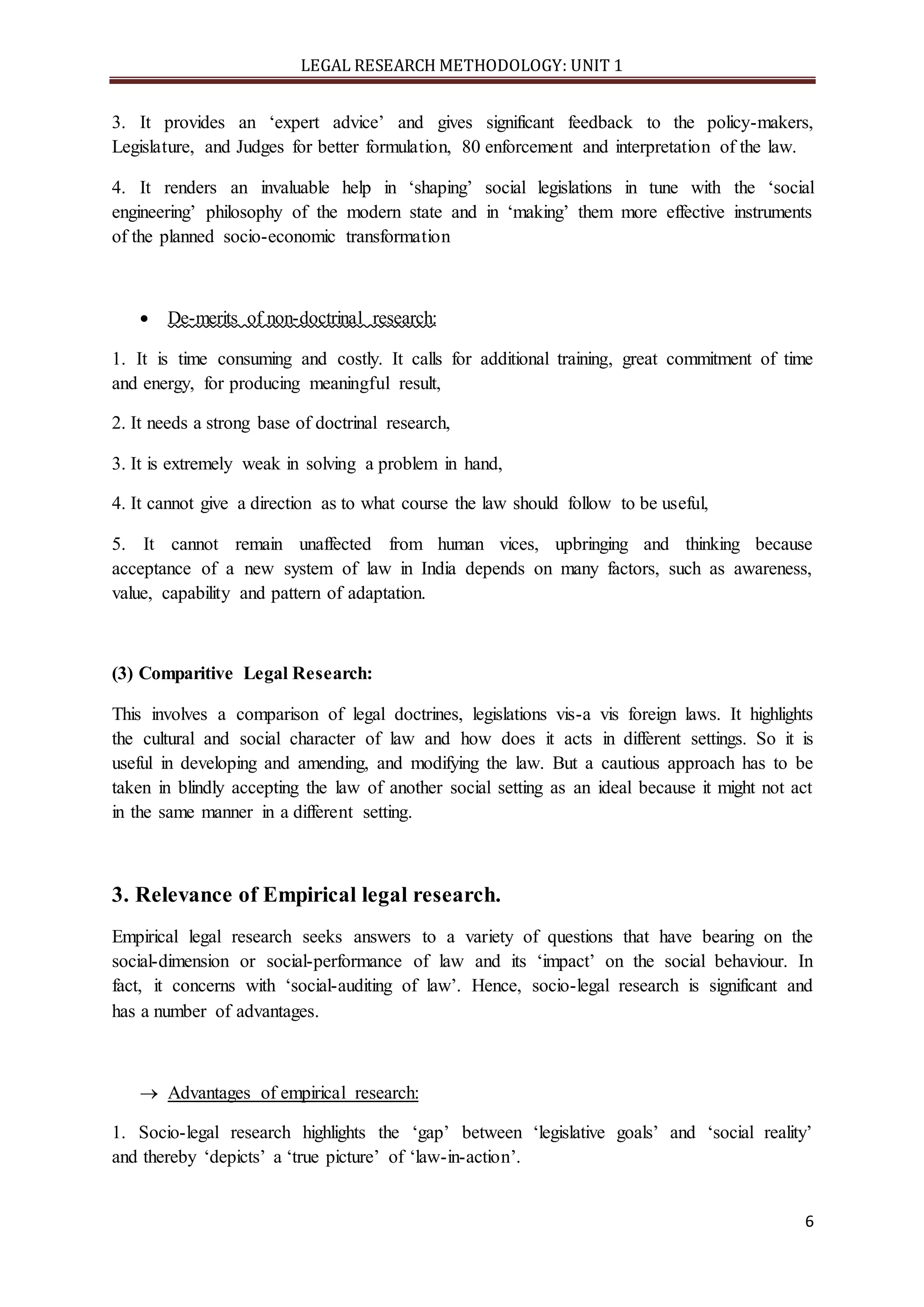 Introduction to Legal Research Methodology | DOCX