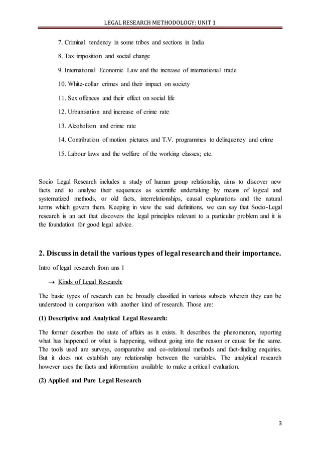 Introduction to Legal Research Methodology | DOCX | Legal Services ...