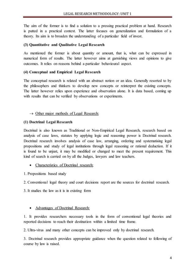 Introduction to Legal Research Methodology | DOCX | Legal Services ...