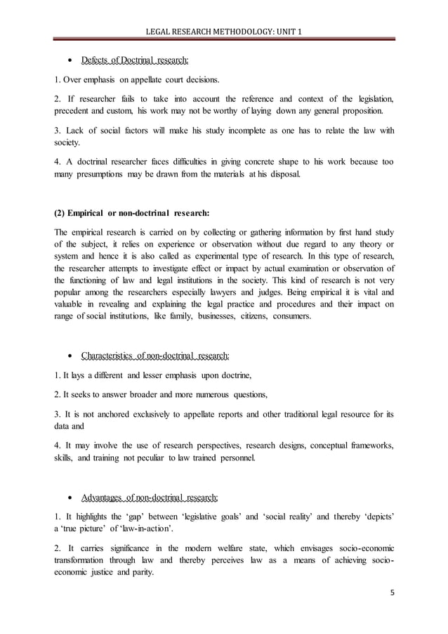 Introduction to Legal Research Methodology | DOCX | Legal Services ...