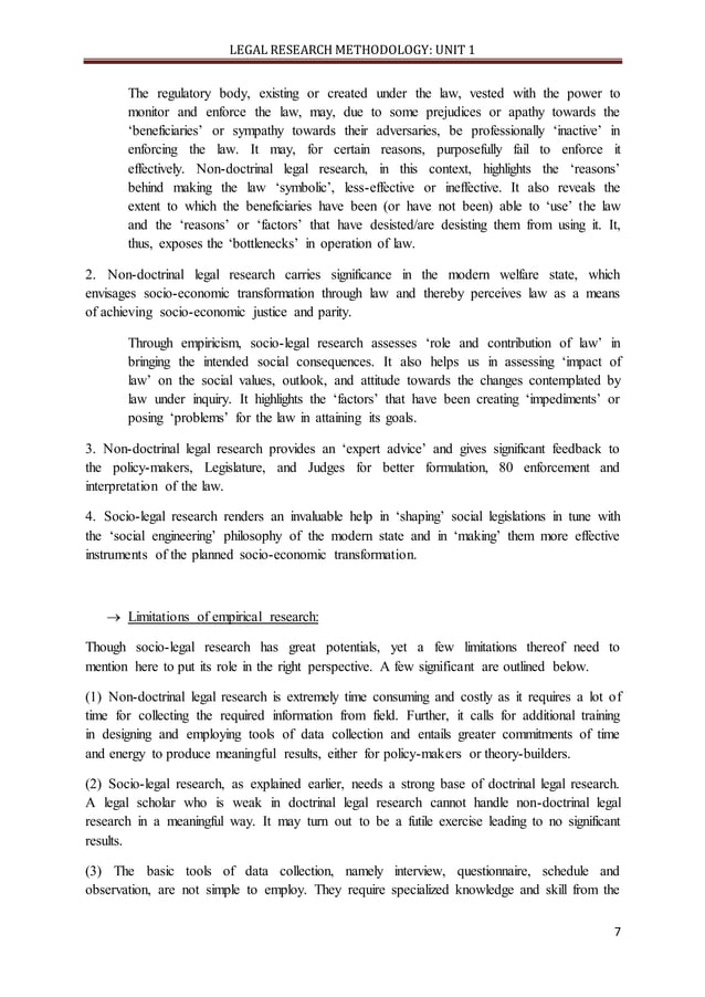 Introduction to Legal Research Methodology | DOCX | Legal Services ...