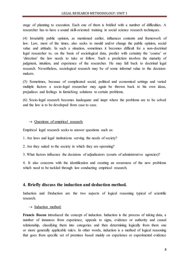 Introduction to Legal Research Methodology | DOCX | Legal Services ...