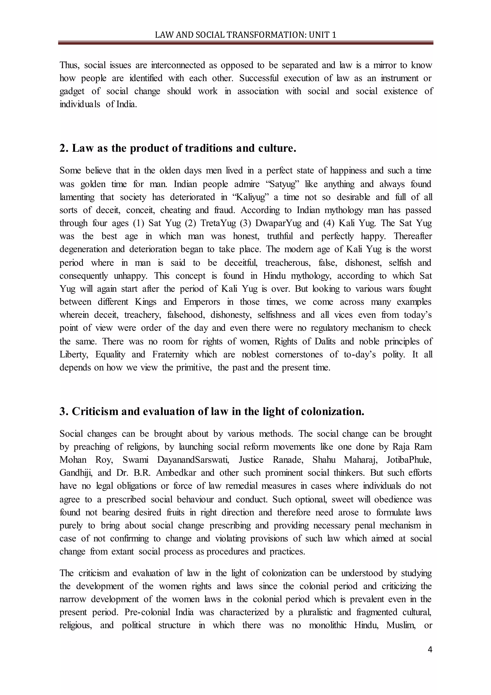 Law as an instrument of social change | Law and Social Transformation ...