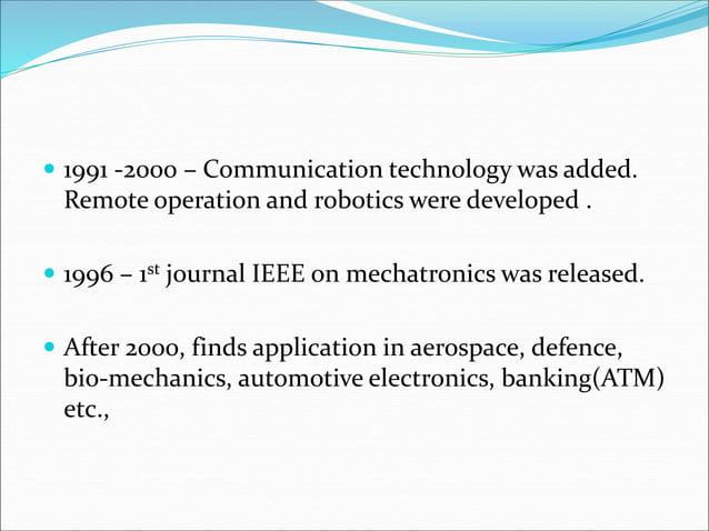 UNIT - 1- INTRODUCTION-ME6702– MECHATRONICS | PPT