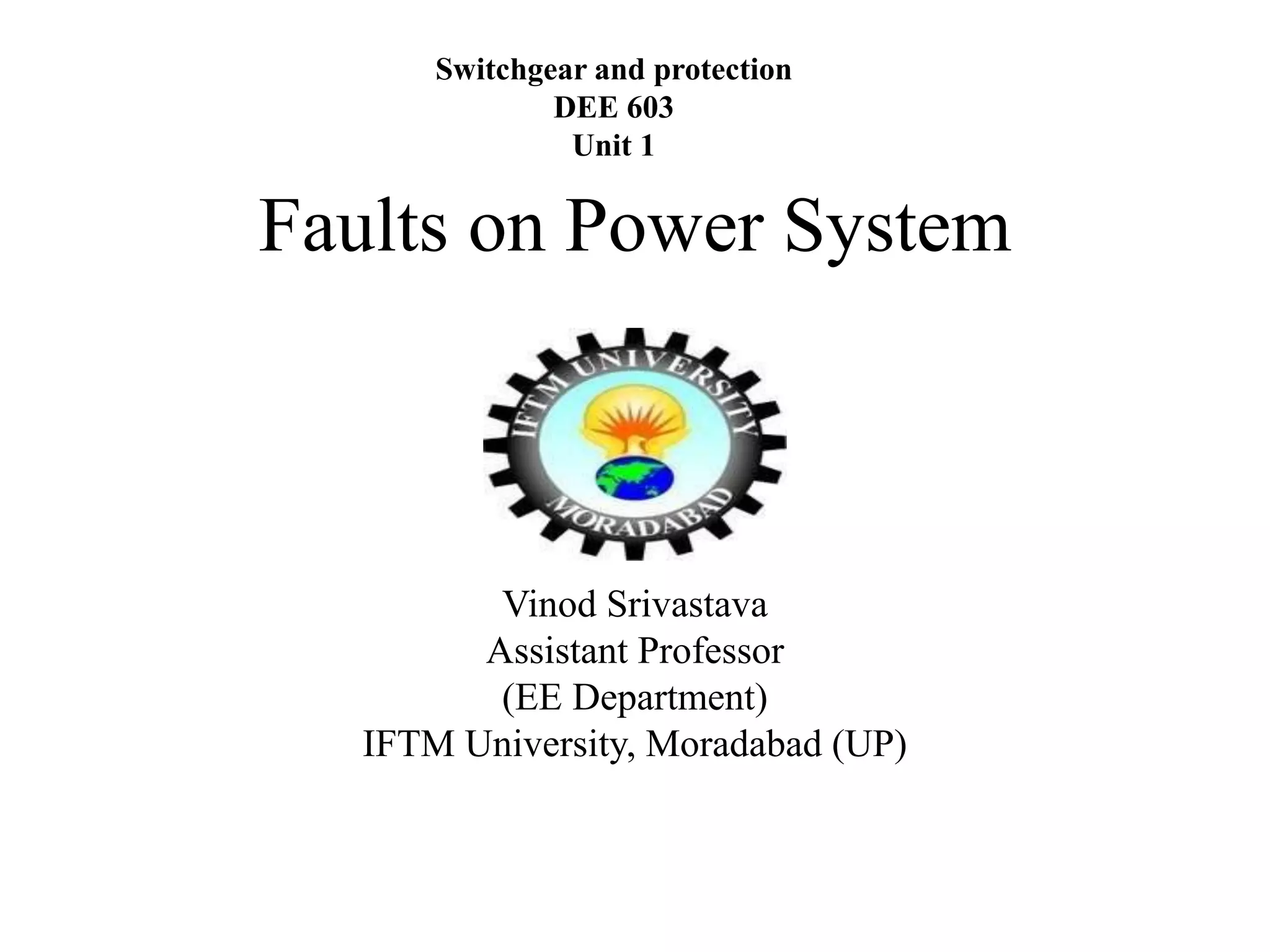 Faults on Power System | PPTX