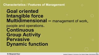 Business studies II Unit-1 nature and significance of management | PDF ...