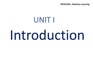 introduction to machine Learning | PPT