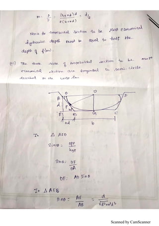 CE6403 APPLIED HYDRAULIC ENGINEERING Unit 1.1 | PDF
