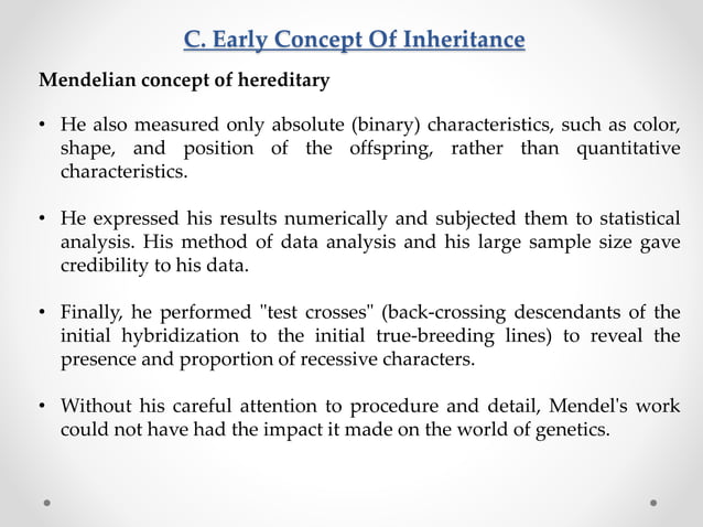 Unit 1.1.a. principle of genetics defintion and history- early concepts ...