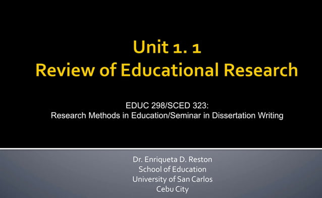 Review of Educational Research | PPSX
