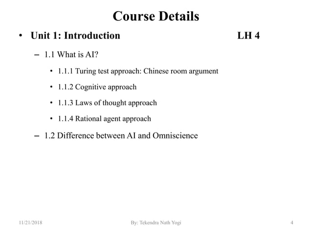 Unit1: Introduction to AI | PDF