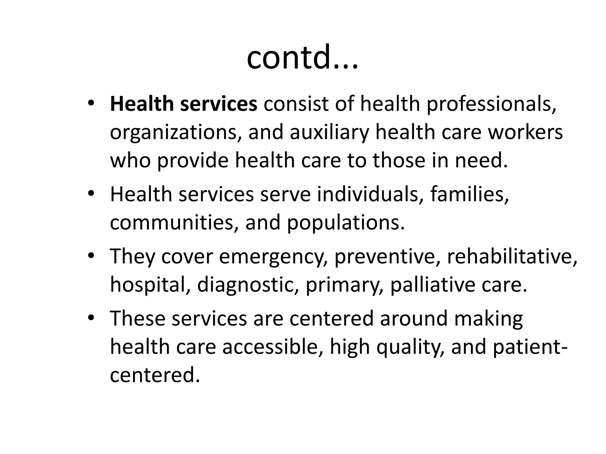 Unit 1 - Health Services (BPH 306.1 - HSMN) | PPT