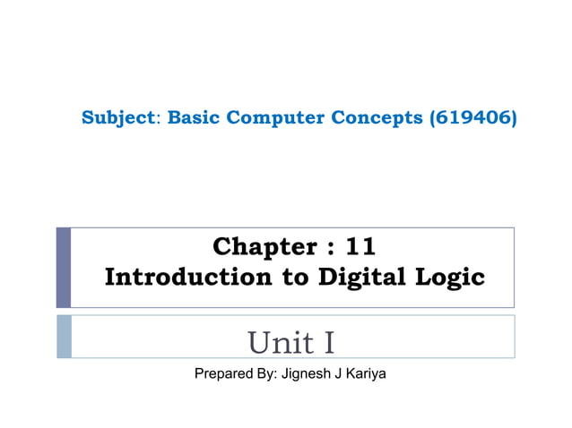 Digital Logic Gates | PPT