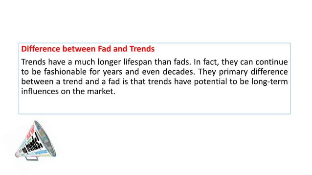 Unit 1: Definition of Trend | PPTX